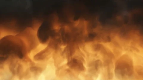 Wall of Fire Background 4K Close Up Loop | Stock Video | Pond5