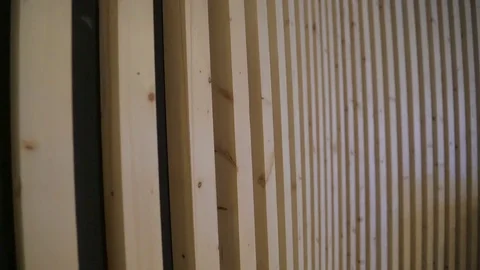 A wall made of wooden lumbers in a build... | Stock Video | Pond5