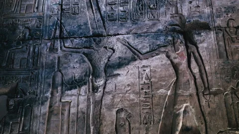 Wall Paintings In The Ancient Egyptian T... | Stock Video | Pond5