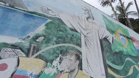 Wall Paintings depicting Rio life, Rio d... | Stock Video | Pond5