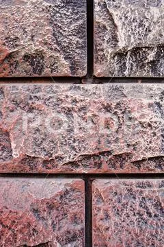 Photograph: Wall of red facing brick. Backgrounds, texture #95166272