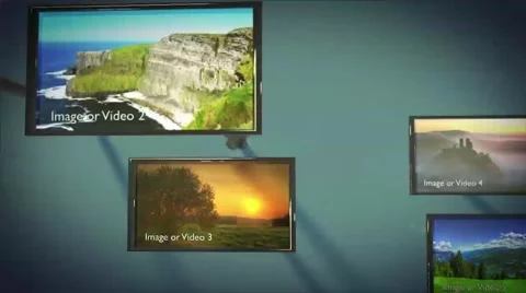 After Effects Template: Wall Screens Slideshow #52777090