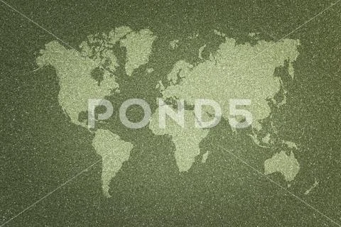 Wall texture background with world map ~ Hi Res #92992898