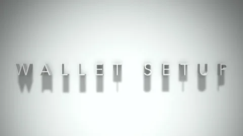 wallet setup 3D title animation white te... | Stock Video | Pond5
