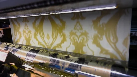 Wallpaper printing, wallpaper manufactur... | Stock Video | Pond5