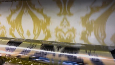 Wallpaper printing, wallpaper manufactur... | Stock Video | Pond5