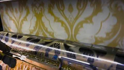 Wallpaper printing, wallpaper manufactur... | Stock Video | Pond5