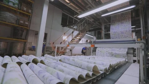 Wallpaper production, wallpaper producti... | Stock Video | Pond5