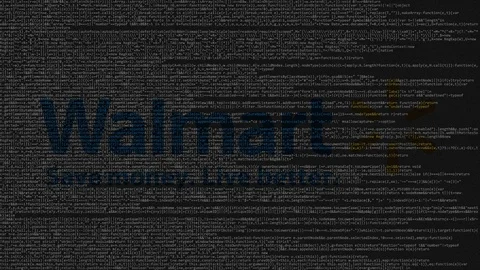 Walmart logo made of source code on comp... | Stock Video | Pond5