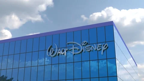 Walt Disney Glass Facade Logo Animation ... | Stock Video | Pond5