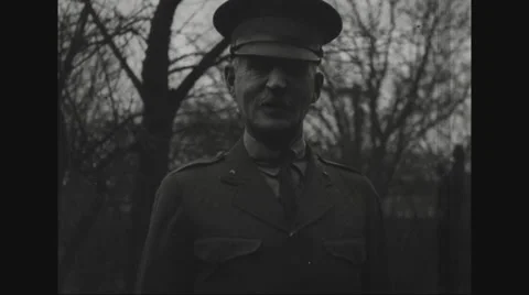 Walter Camp talking at military base | Stock Video | Pond5