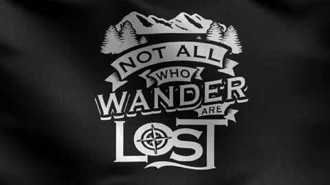 Wander are Lost flag blowing in the wind... | Stock Video | Pond5