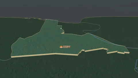 Wanica extruded. Suriname. Stereographic... | Stock Video | Pond5