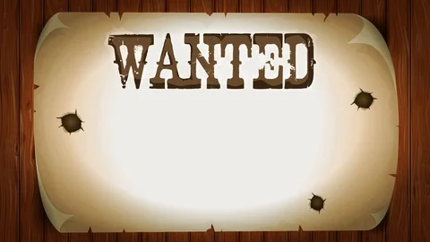 Wanted Sign On Western Movie Background | Stock Video | Pond5