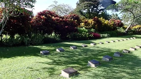 War Cemetery in rabaul Papua New Guinea | Stock Video | Pond5