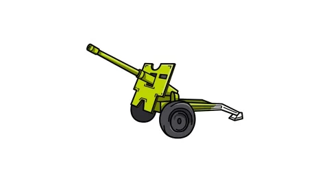 war weapon cannon Sketch and 2d animatio... | Stock Video | Pond5
