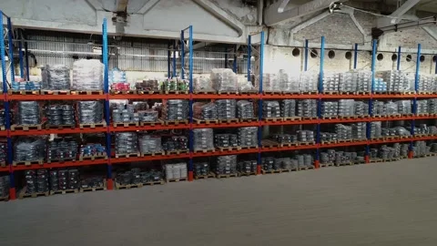 Warehouse of a cable factory general pla... | Stock Video | Pond5