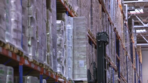 Warehouse work. Workflow in a large ware... | Stock Video | Pond5