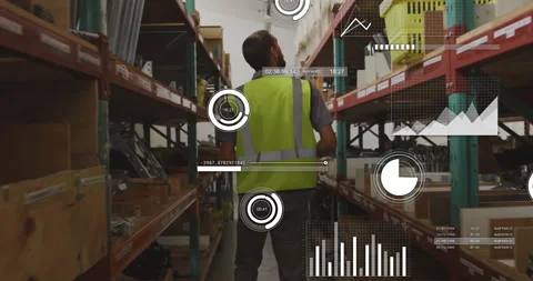 Warehouse worker scanning inventory in l... | Stock Video | Pond5