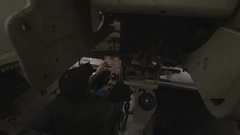 Wargames - inside interior armored tank ... | Stock Video | Pond5