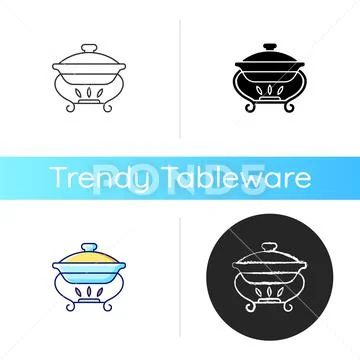 Warming tray icon: Vector, Graphic, Illustration #155284165