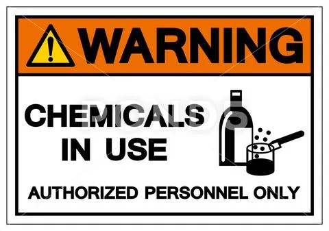 Warning Chemicals In Use Symbol Sign, Vector Illustration, Isolate On ...