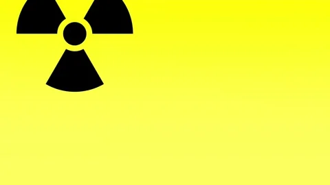 Warning flashing animated nuclear nuke m... | Stock Video | Pond5