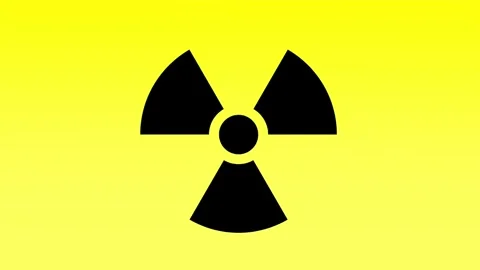 Warning flashing animated nuclear nuke m... | Stock Video | Pond5