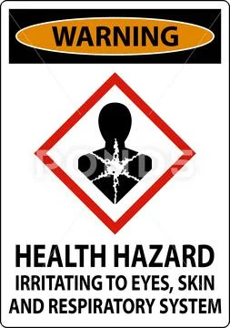 Warning Health Hazard GHS Sign On White Background Illustration #196921968