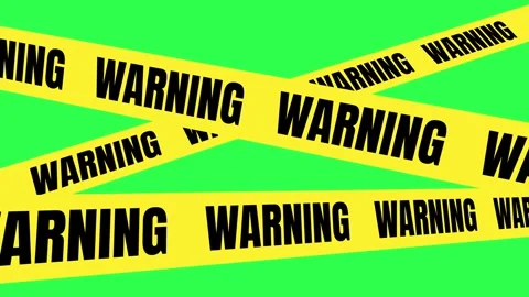 Warning line scene animation, green scre... | Stock Video | Pond5