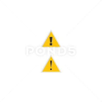 Warning, Prohibition, Exclamation mark beware icon logo template ...