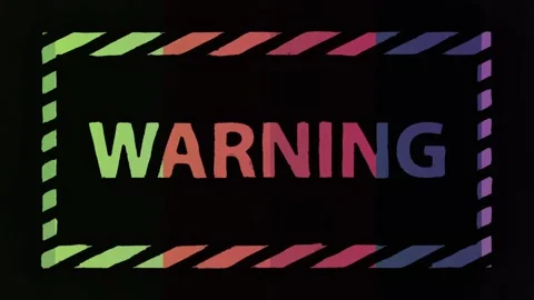 Warning Sign color pencil animation | Stock Video | Pond5