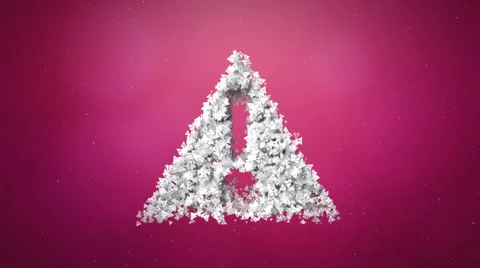 Warning sign exclamation point particle ... | Stock Video | Pond5
