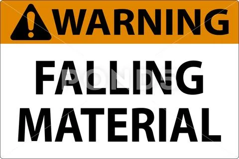 Warning Sign Falling Material: Graphic #264496665