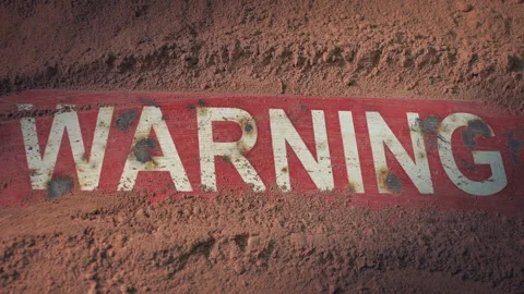 Warning Sign Under Debris Wiped Off Dang... | Stock Video | Pond5