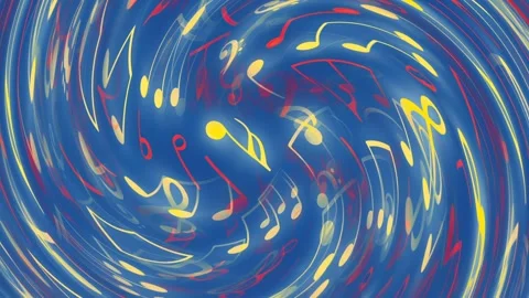 Warp rotate music notes combo poster | Stock Video | Pond5