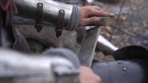 Sharpening Sword Stock Video Footage | Royalty Free Sharpening Sword ...