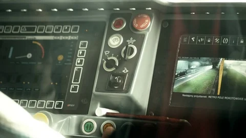 WARSAW, POLAND - Modern tram control pan... | Stock Video | Pond5