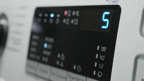 Washing machine display. Modern control ... | Stock Video | Pond5