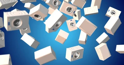 washing machine falling background | Stock Video | Pond5