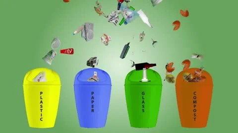 Waste Segregation and Recycling - Animat... | Stock Video | Pond5