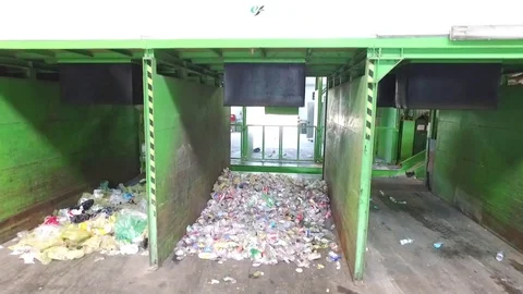 Waste segregation hall, people sorting w... | Stock Video | Pond5