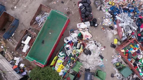 Waste sorting center, recycle plant. Wor... | Stock Video | Pond5