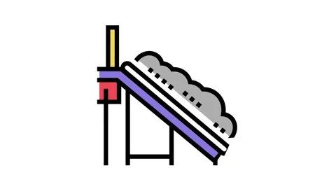 Conveyor Belt Pictogram Stock Footage ~ Royalty Free Stock Videos | Pond5