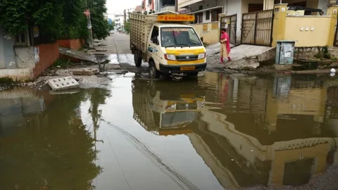 Waste, trash and garbage floated on a po... | Stock Video | Pond5