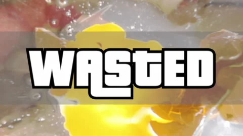 Wasted meme egg splat below mess | Stock Video | Pond5