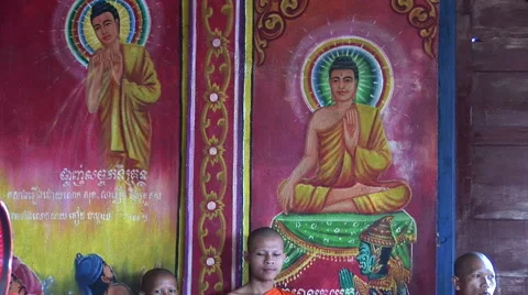 The Wat Krom Buddhist Temple | Stock Video | Pond5