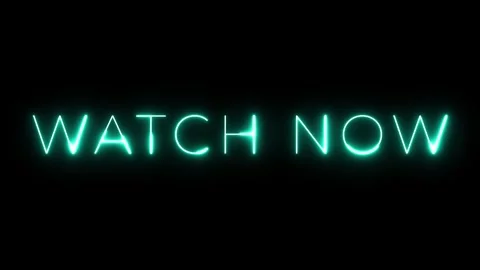 Watch Now Neon Text Motion Animation | Stock Video | Pond5