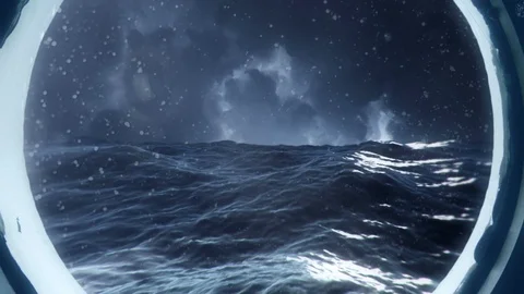 Watching a Storm Through a Ship Window i... | Stock Video | Pond5