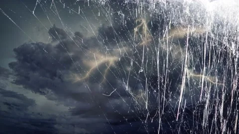 Watching storm trough window with lightn... | Stock Video | Pond5